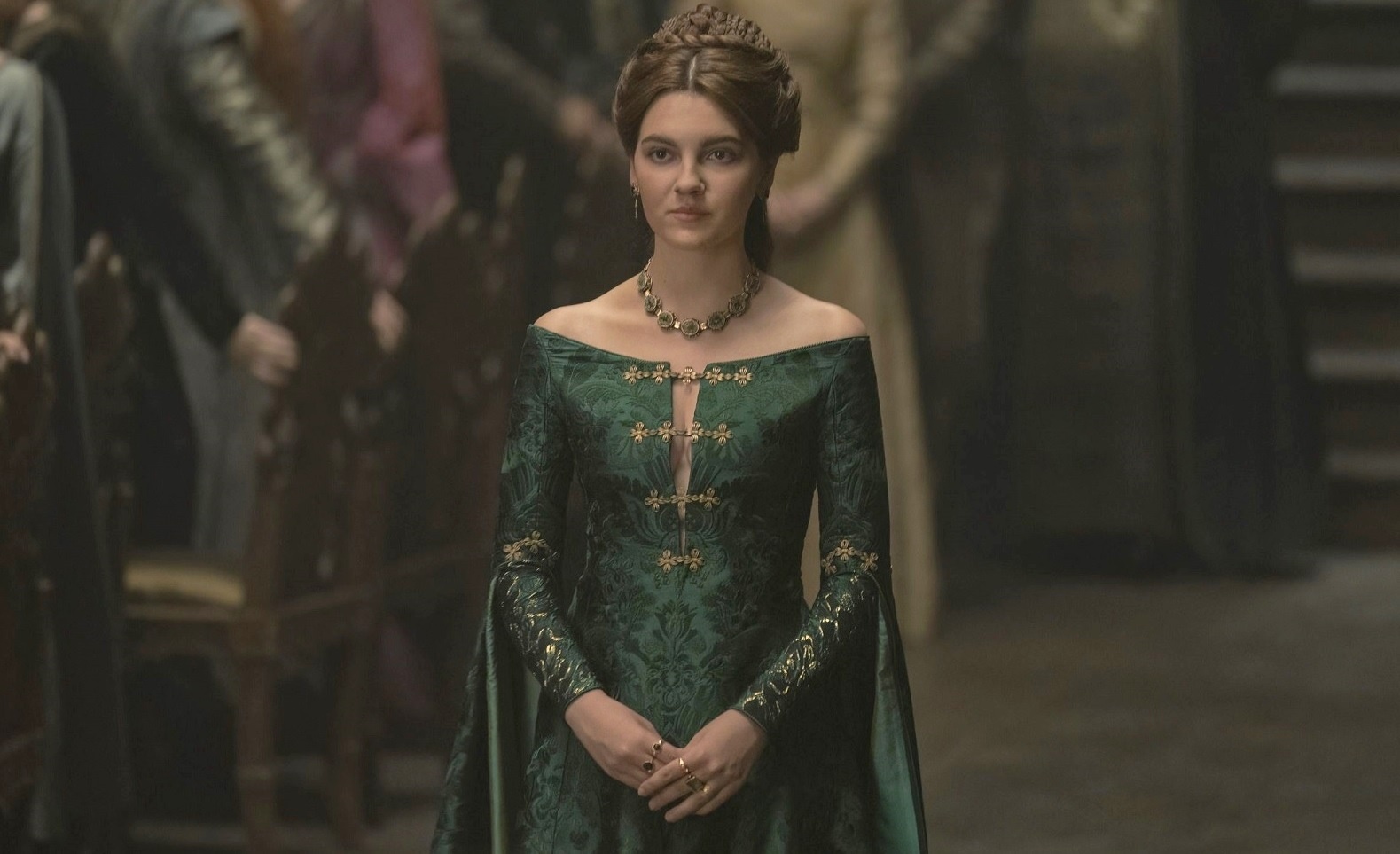 Por que Alicent Hightower usou o vestido verde no casamento de Rhaenyra ...